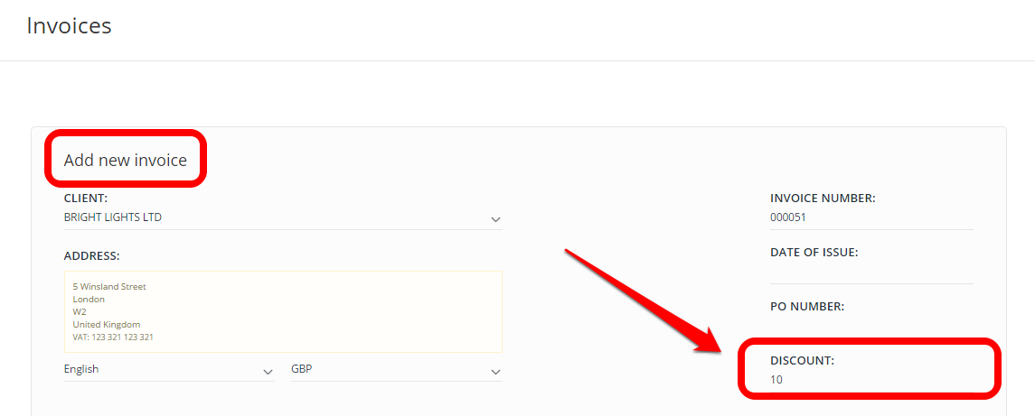 How to add a discount on an invoice? | Invoices / Quotes | InvoiceBerry