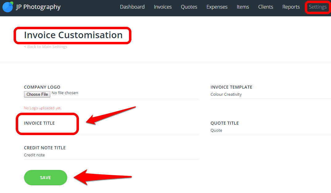 How to change the invoice title? | Invoices / Quotes | InvoiceBerry